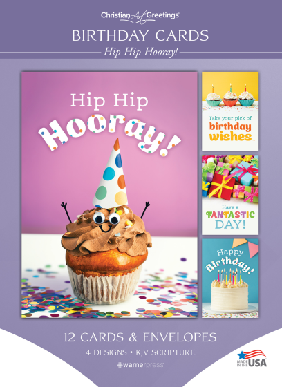 Birthday Cards – Hip Hip Hooray! – 12 Cards with KJV Scripture ...