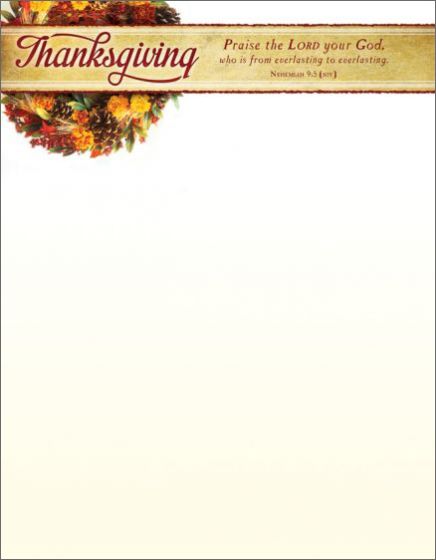 Thanksgiving Letter Head Borders