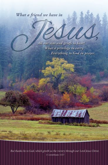 Funeral Bulletin - What a friend we have in Jesus - Warner Press