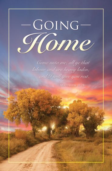 Funeral Bulletin - Going Home - Warner Press