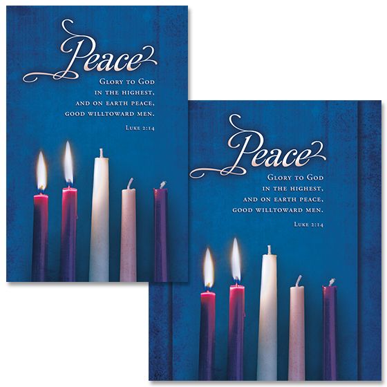 Advent Week 2 - Peace, Luke 2:14 (KJV) - Pkg 100 - Multiple Sizes ...