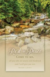 Funeral - Rest in Peace, Matthew 11:28 (NIV) - Pkg 100 - Standard ...